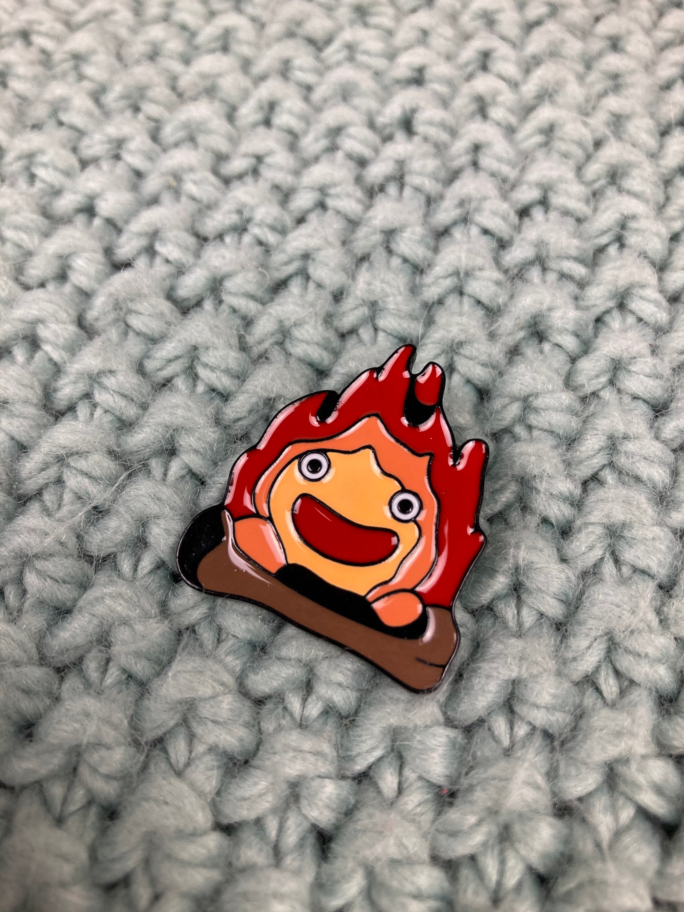 Howls Moving Castle calcifer Enamel Pin Badge Studio - Etsy
