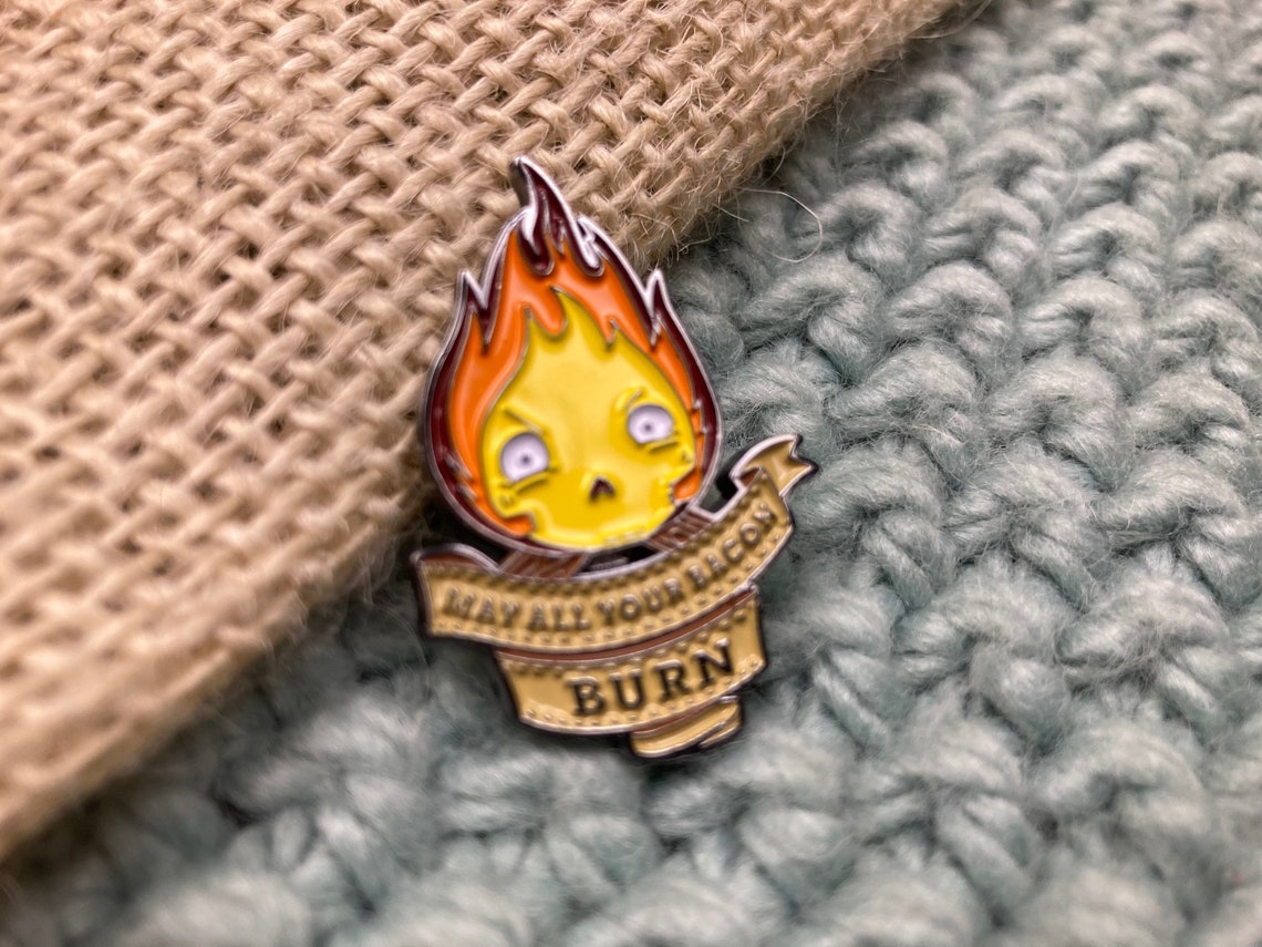 Howls Moving Castle calcifer Enamel Pin Badge May All - Etsy