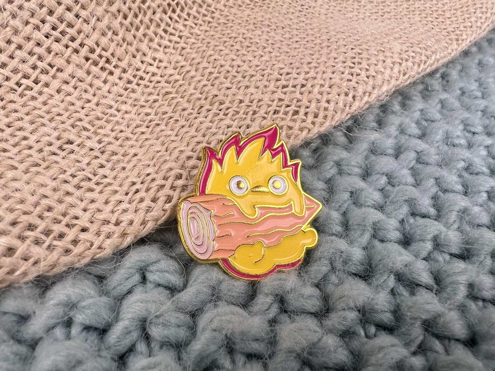 Howls Moving Castle calcifer Pin Badge Studio Ghibli - Etsy UK