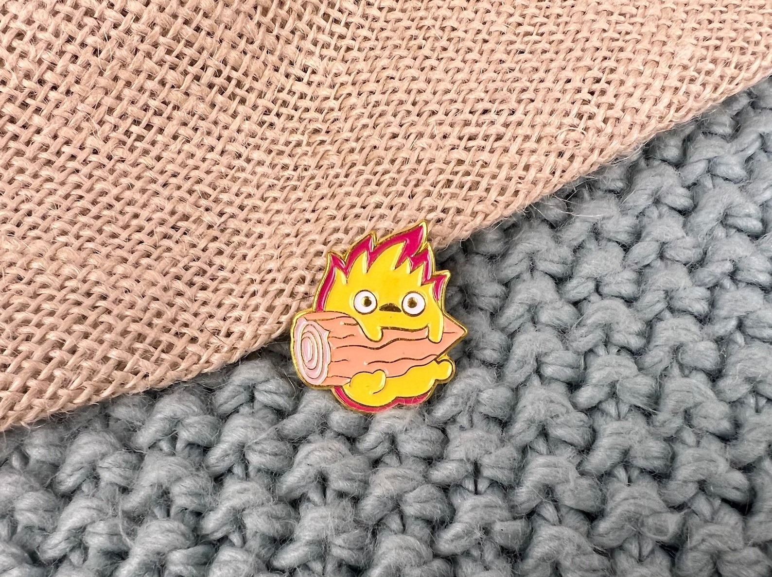 Howls Moving Castle calcifer Pin Badge Studio Ghibli - Etsy UK