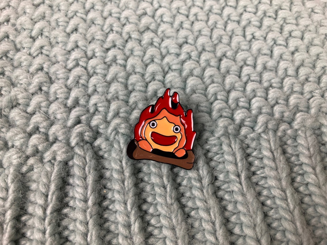 Howls Moving Castle calcifer Enamel Pin Badge Studio - Etsy