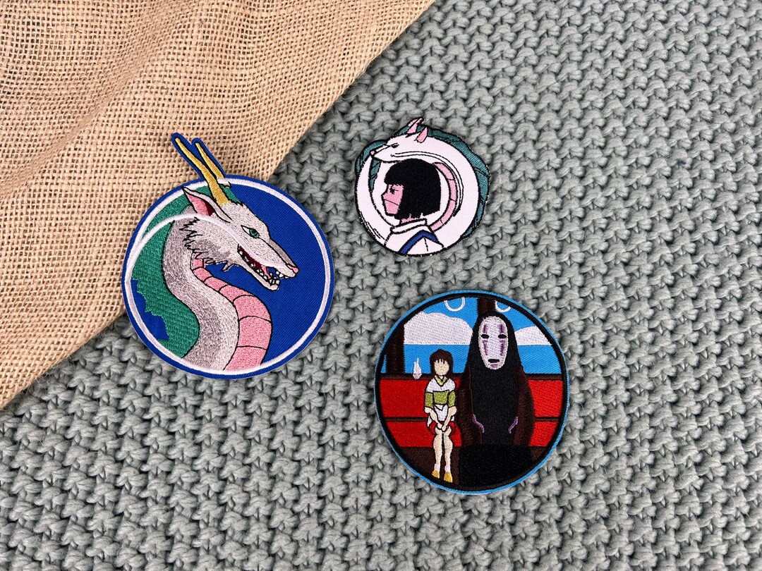Spirited Away Iron-on Patch: Studio Ghibli, Haku & No Face - Etsy UK