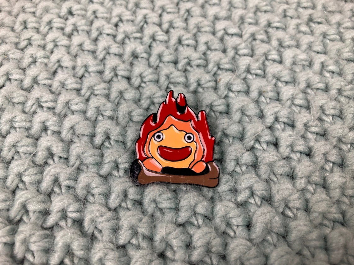 Howls Moving Castle calcifer Enamel Pin Badge Studio - Etsy