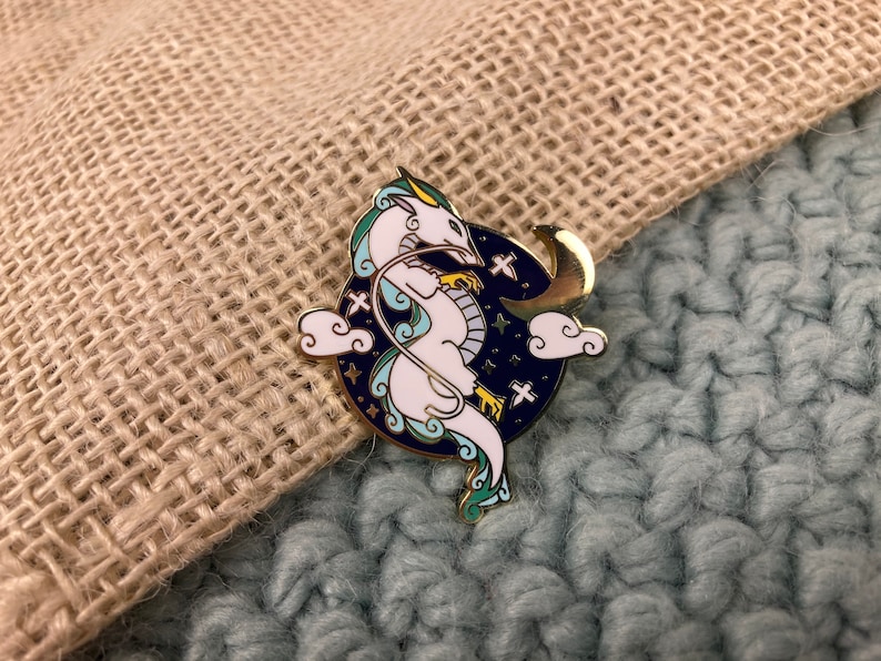 Spirited Away dragon Haku Enamel Pin Badge Studio Ghibli - Etsy
