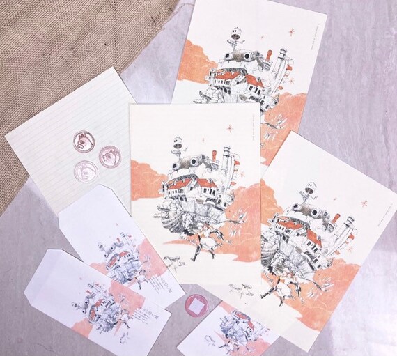 Studio Ghibli Writing Set Spirited Away Howls Moving | Etsy