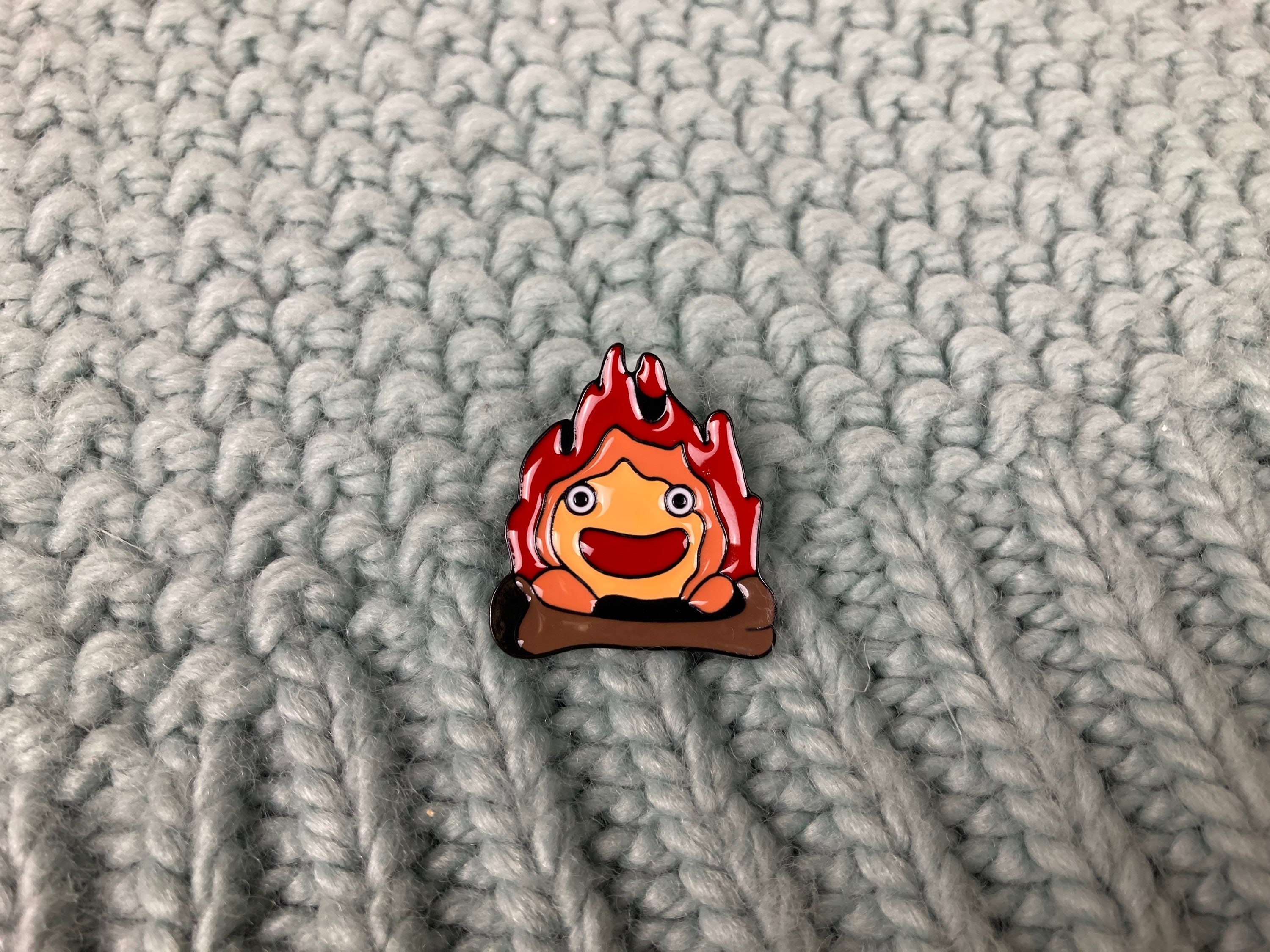 Howls Moving Castle calcifer Enamel Pin Badge Studio - Etsy UK