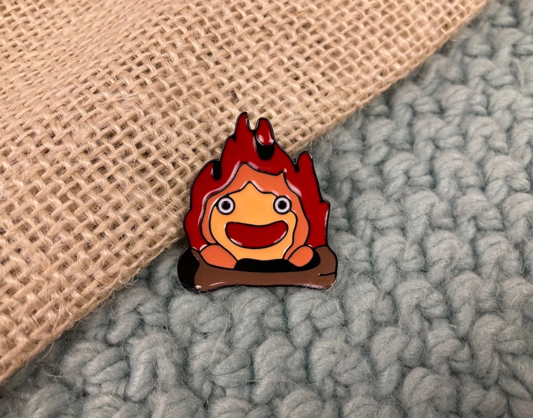 Howls Moving Castle calcifer Enamel Pin Badge Studio - Etsy