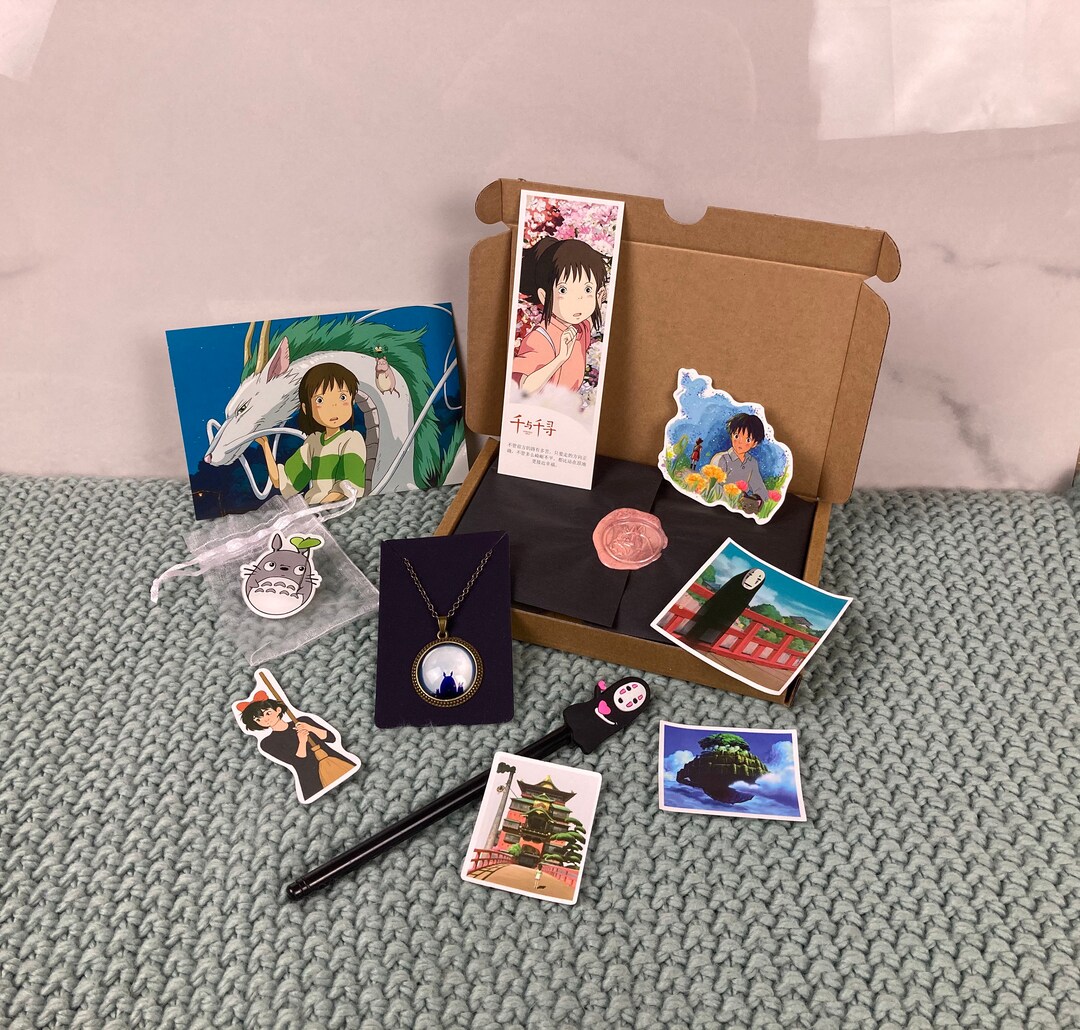 Studio Ghibli Necklace Gift Box - Bundle/bookmark/stickers/pen/badge ...