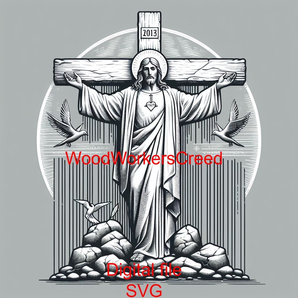 3D Jesus Cross SVG, Laser Engraving File (digital Download) - Etsy