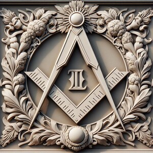 Masonic CNC STL File Digital Download Freemason Masonic Art 3d ...
