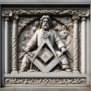 Masonic CNC STL File Digital Download Freemason Masonic Art 3d ...