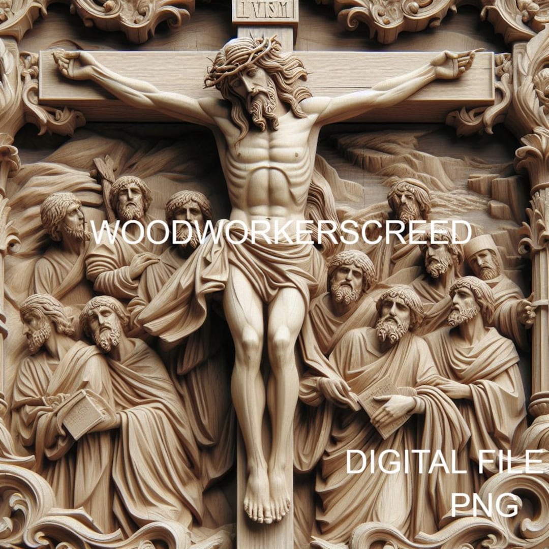 3D Jesus on Cross PNG, Laser Engraving File (digital Download) - Etsy