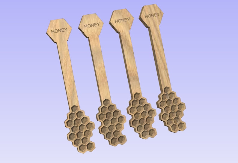 Honey Dipper Digital File Cnc Cut File ,DXF,EPS;PDF ,vectric Aspire and ...