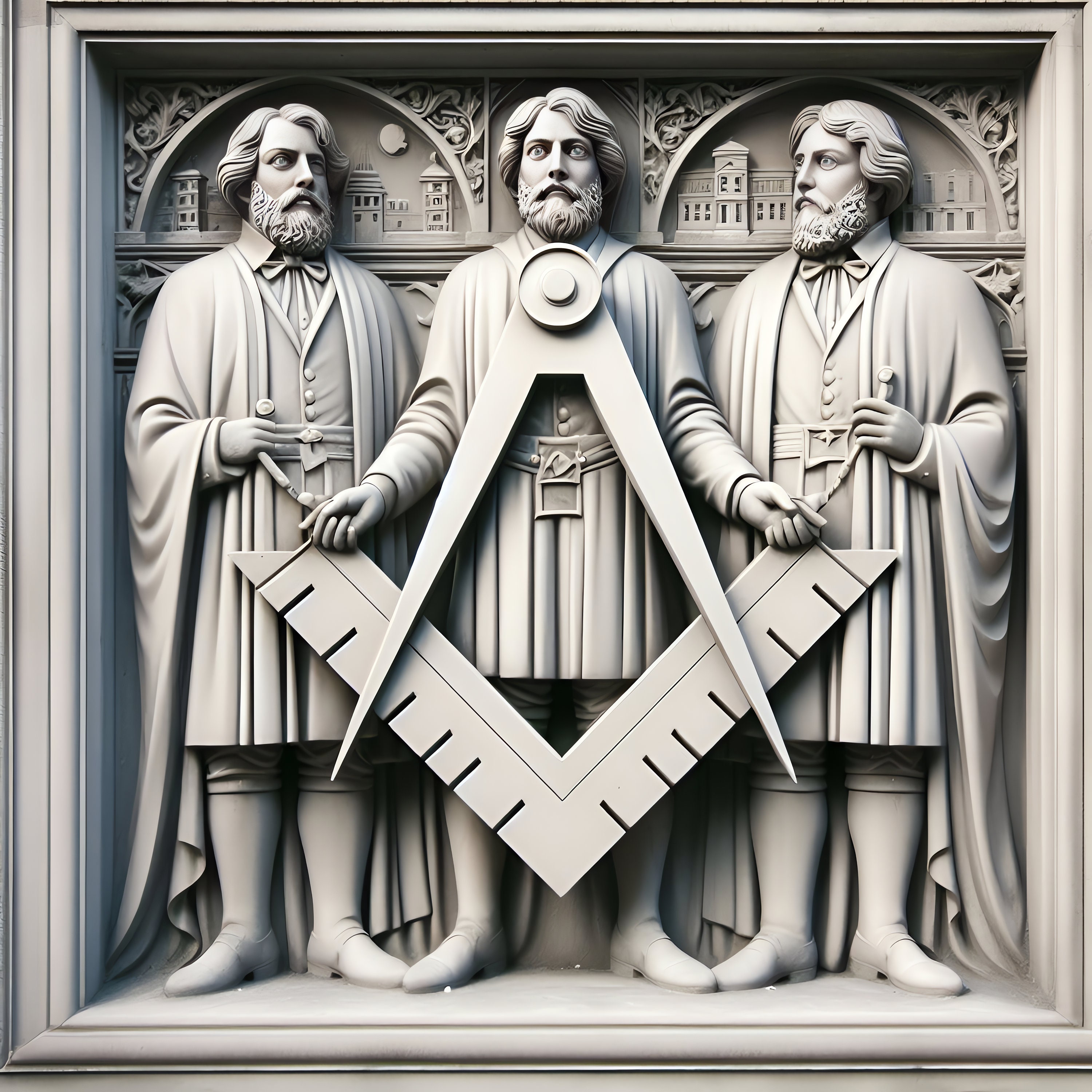 12 3D CNC STL File With PNG Images - All-seeing Eye Masonic Square and ...