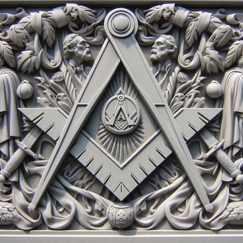 Masonic CNC STL File Digital Download Freemason Masonic Art 3d ...