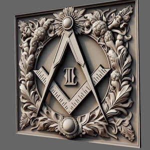 Masonic CNC STL File Digital Download Freemason Masonic Art 3d ...