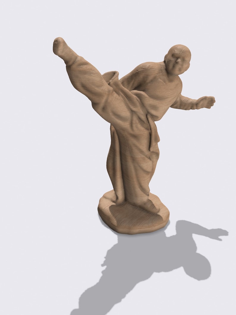 Kung Fu Martial Art Statue 3d Print File STL Digital File - Etsy
