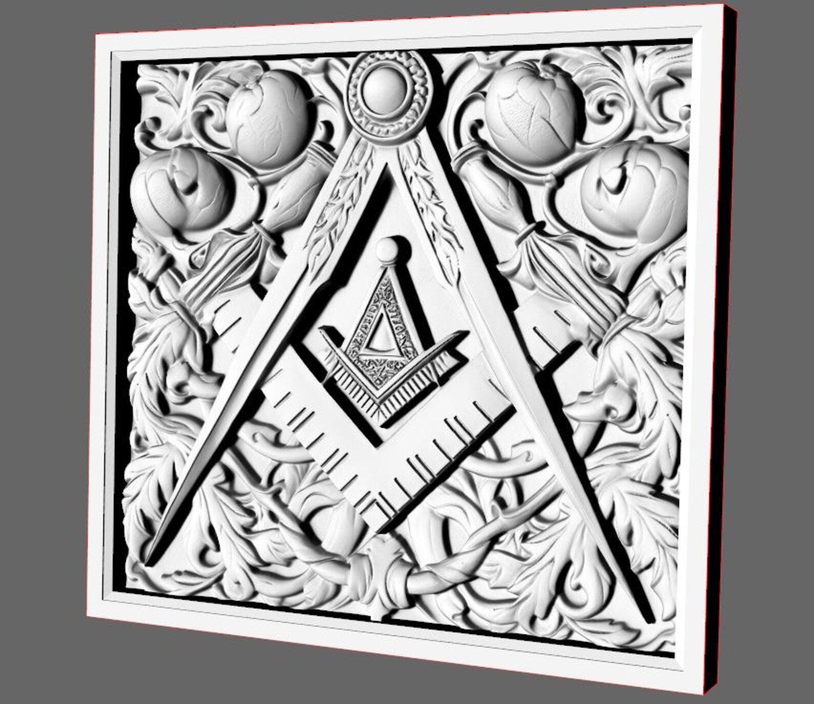 Masonic CNC STL File Digital Download Freemason Masonic Art 3d ...