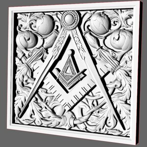 Masonic CNC STL File Digital Download Freemason Masonic Art 3d ...