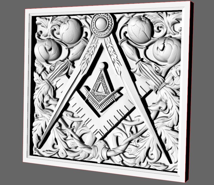 Masonic CNC STL File Digital Download Freemason Masonic Art 3d ...
