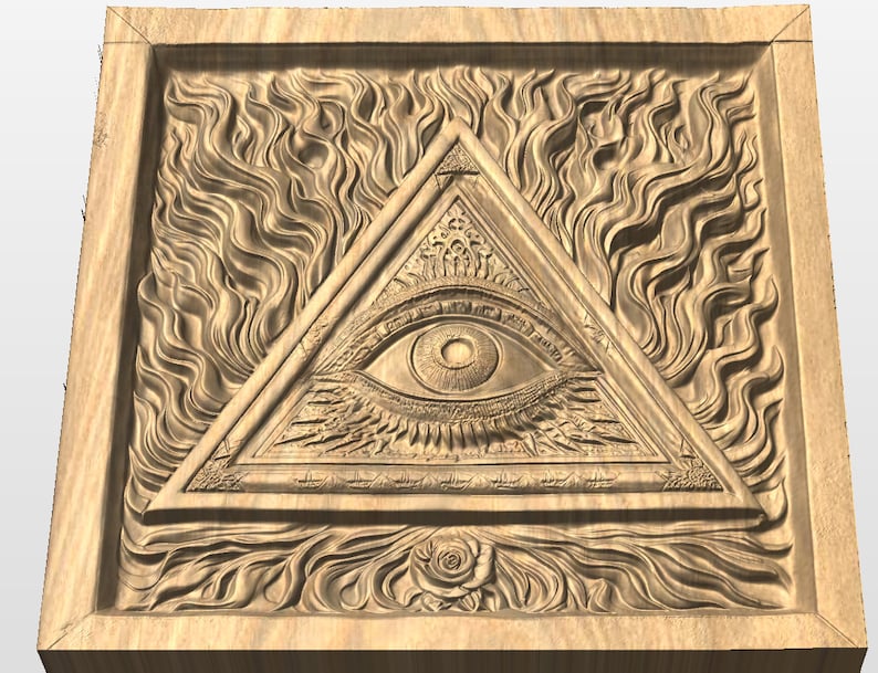 All-seeing Eye Masonic Design – 3D CNC STL File (digital Download) - Etsy