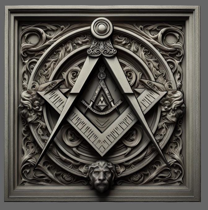 Masonic CNC STL File Digital Download Freemason Masonic Art 3d ...