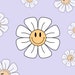 Retro Preppy Smiley Face Flower Phone Wallpaper Background Digital ...