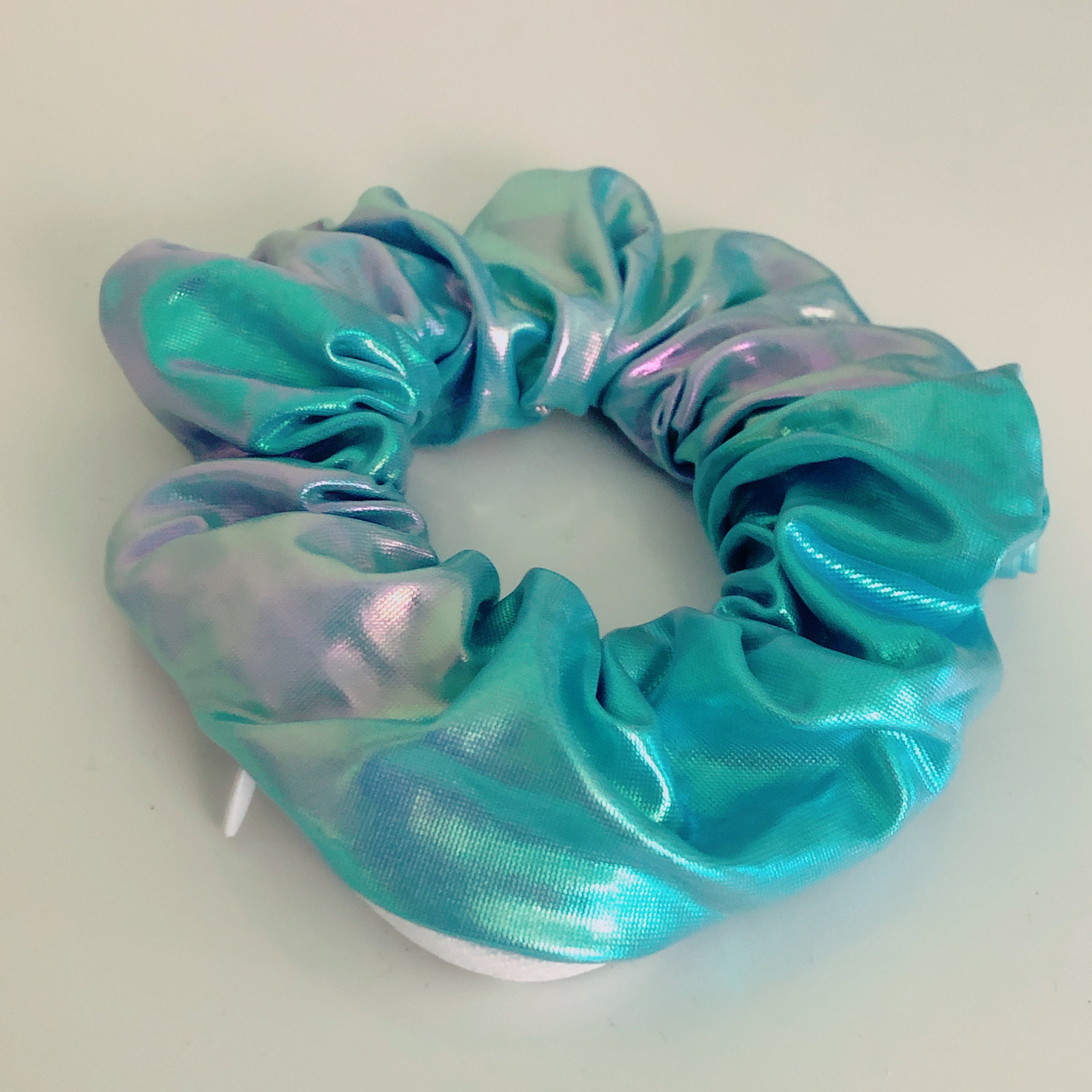 Scrunchie Silk baby Blue With A Hidden Zip Pocket | Etsy