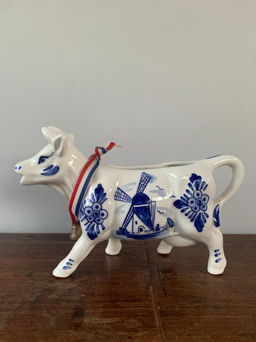 Vintage Delph Ware Cow Jug / Cow Jug / Blue and White Creamer / Vintage ...