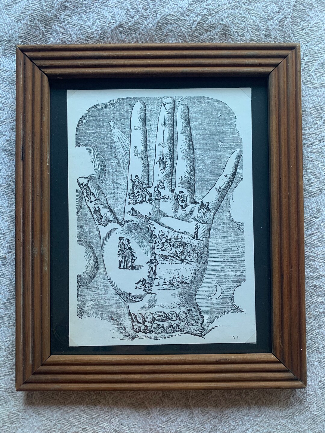 Palmistry Print / Palm Reading Print / Franed Vintage Framed Palm ...