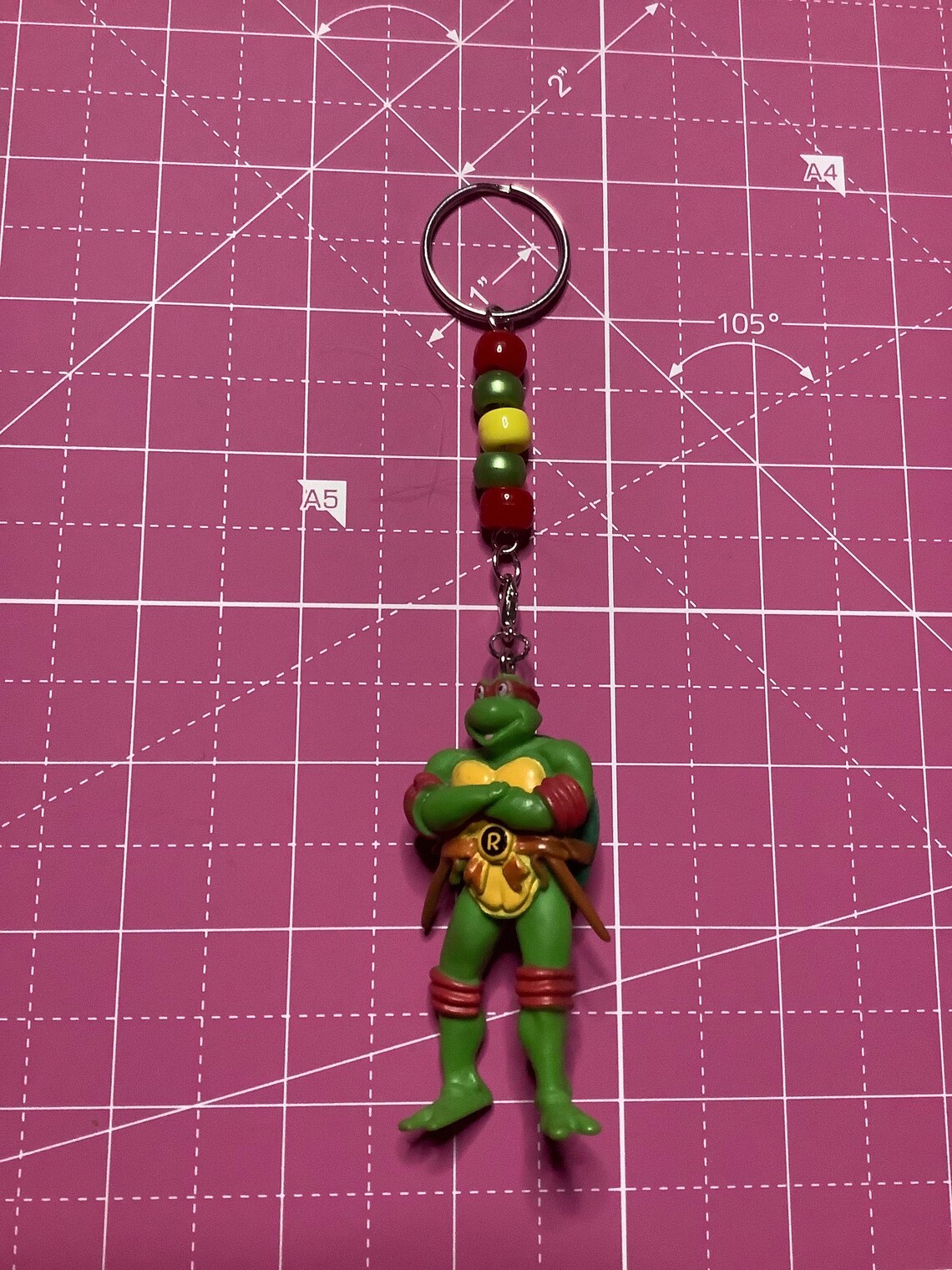 Teenage Mutant Ninja Turtles Keychains: Raf, Donnie, and Leo - Etsy