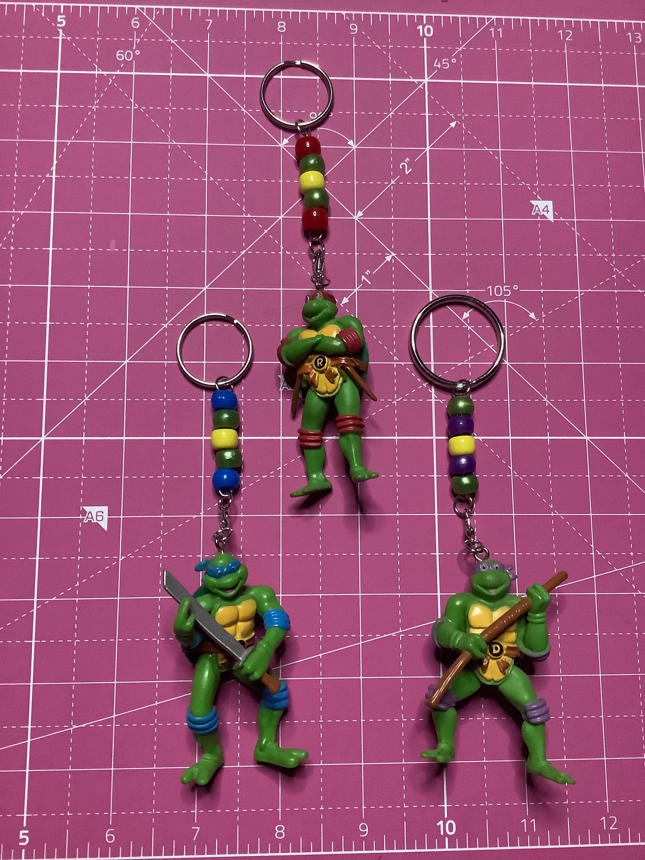 Teenage Mutant Ninja Turtles Keychains: Raf, Donnie, and Leo - Etsy