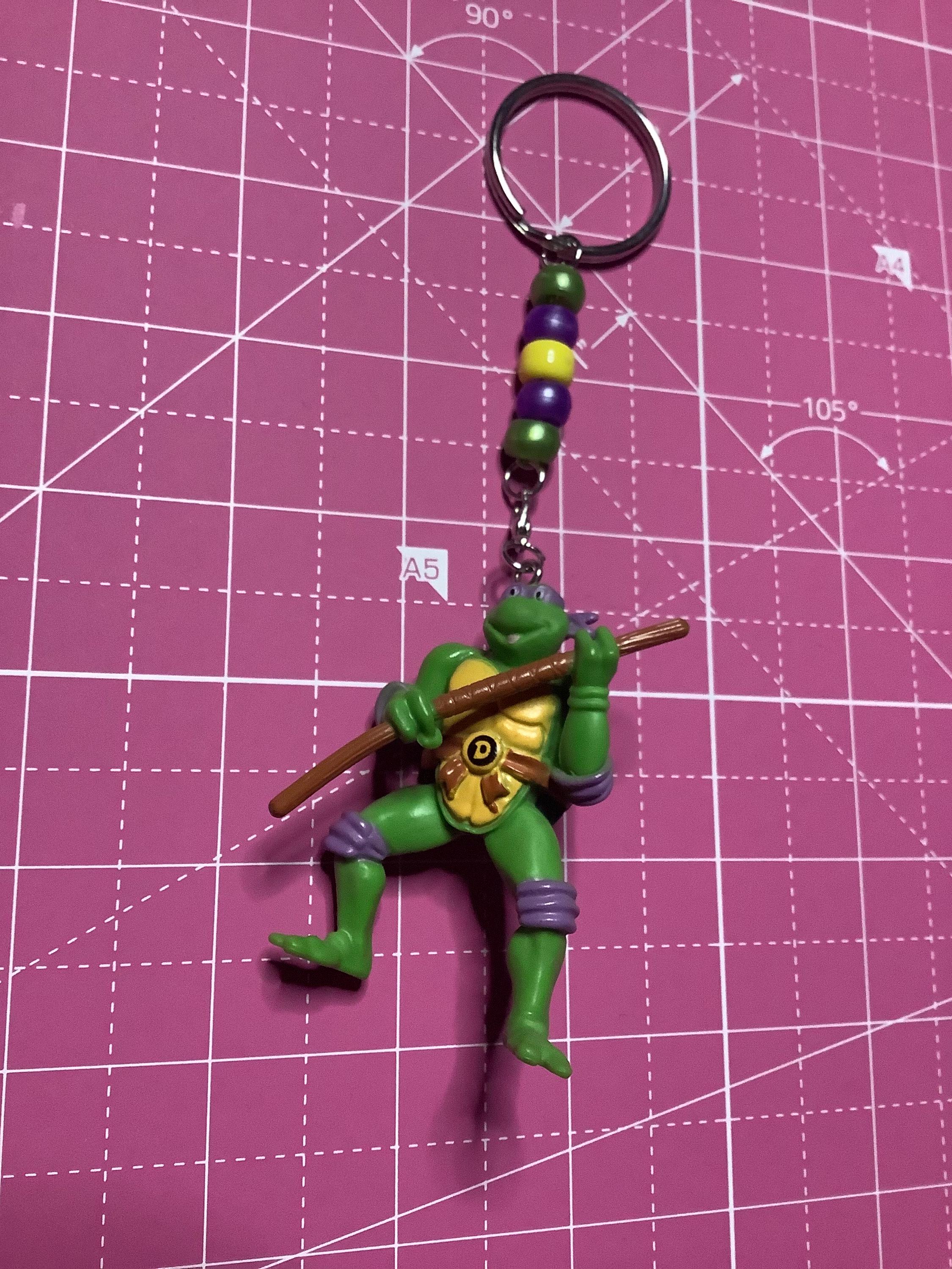Teenage Mutant Ninja Turtles Keychains: Raf, Donnie, and Leo - Etsy