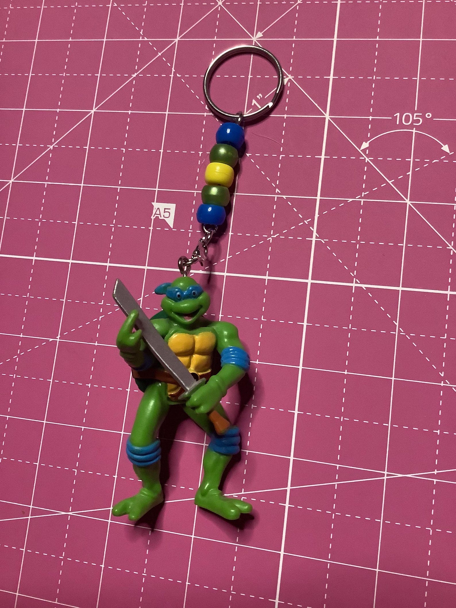Teenage Mutant Ninja Turtles Keychains: Raf, Donnie, and Leo - Etsy