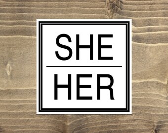 Lady She Her Sticker - Etsy