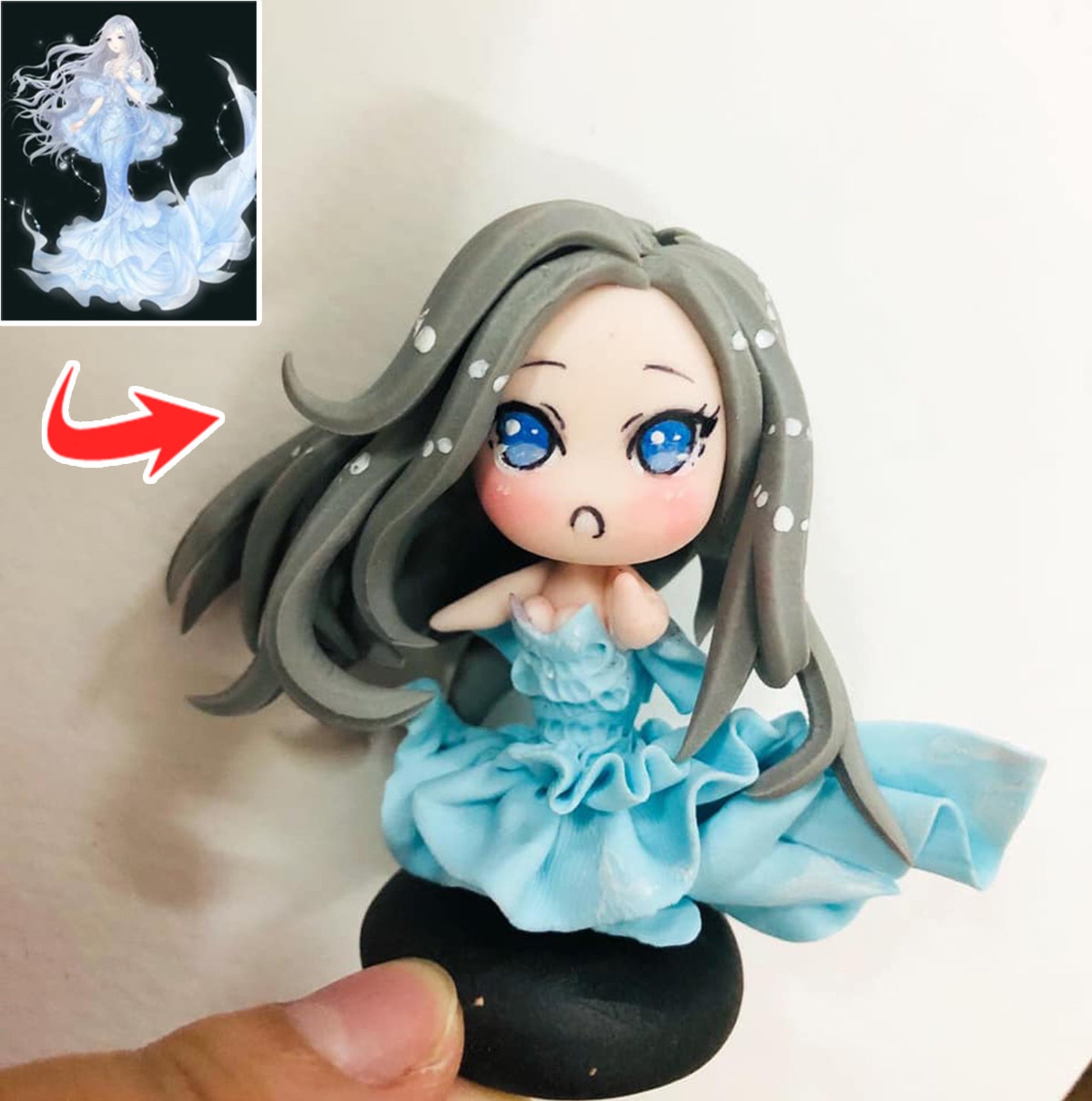 Custom Clay Figure, Custom Anime Figurines, Character Handmade Figures ...