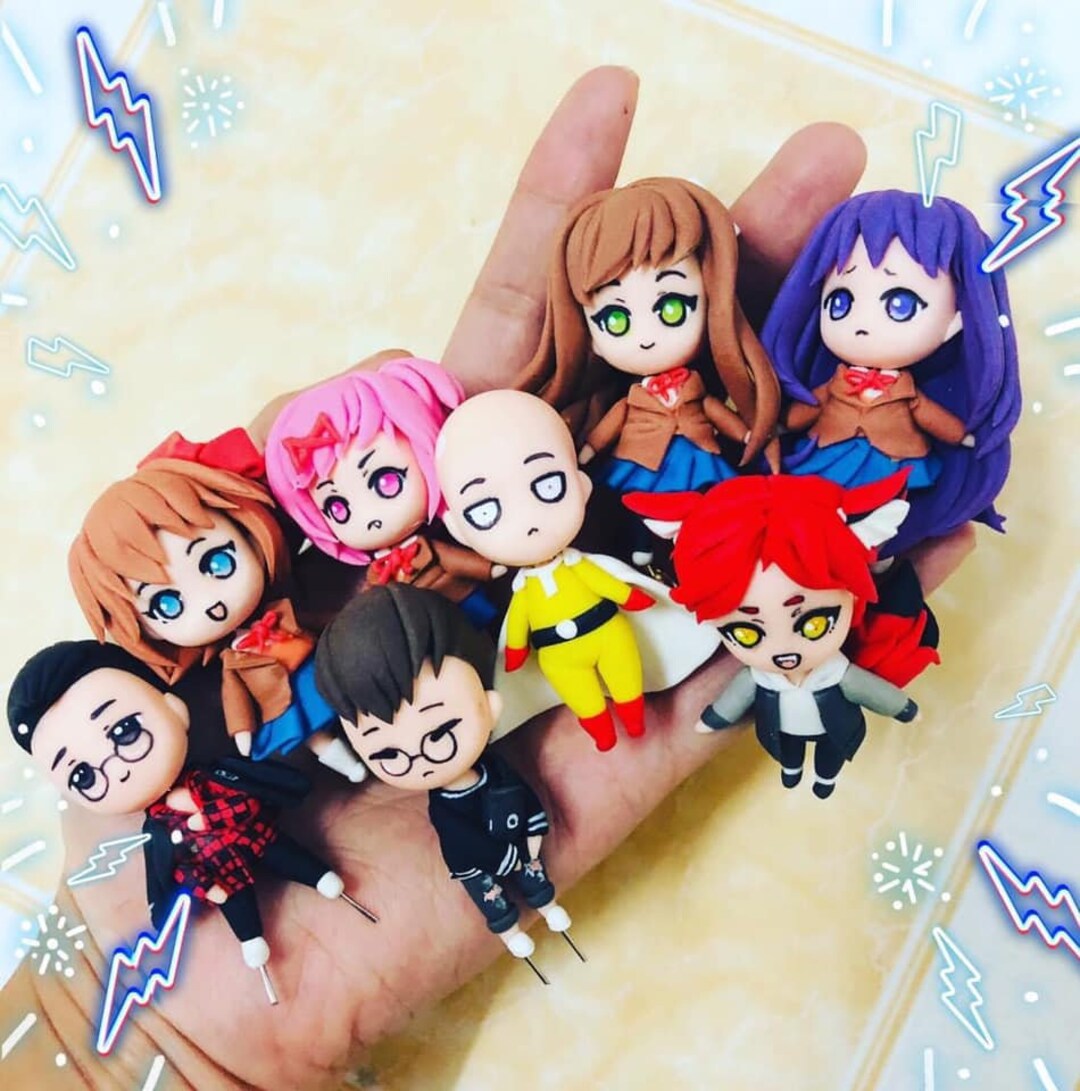 Custom Clay Figure, Custom Anime Figurines, Character Handmade Figures ...