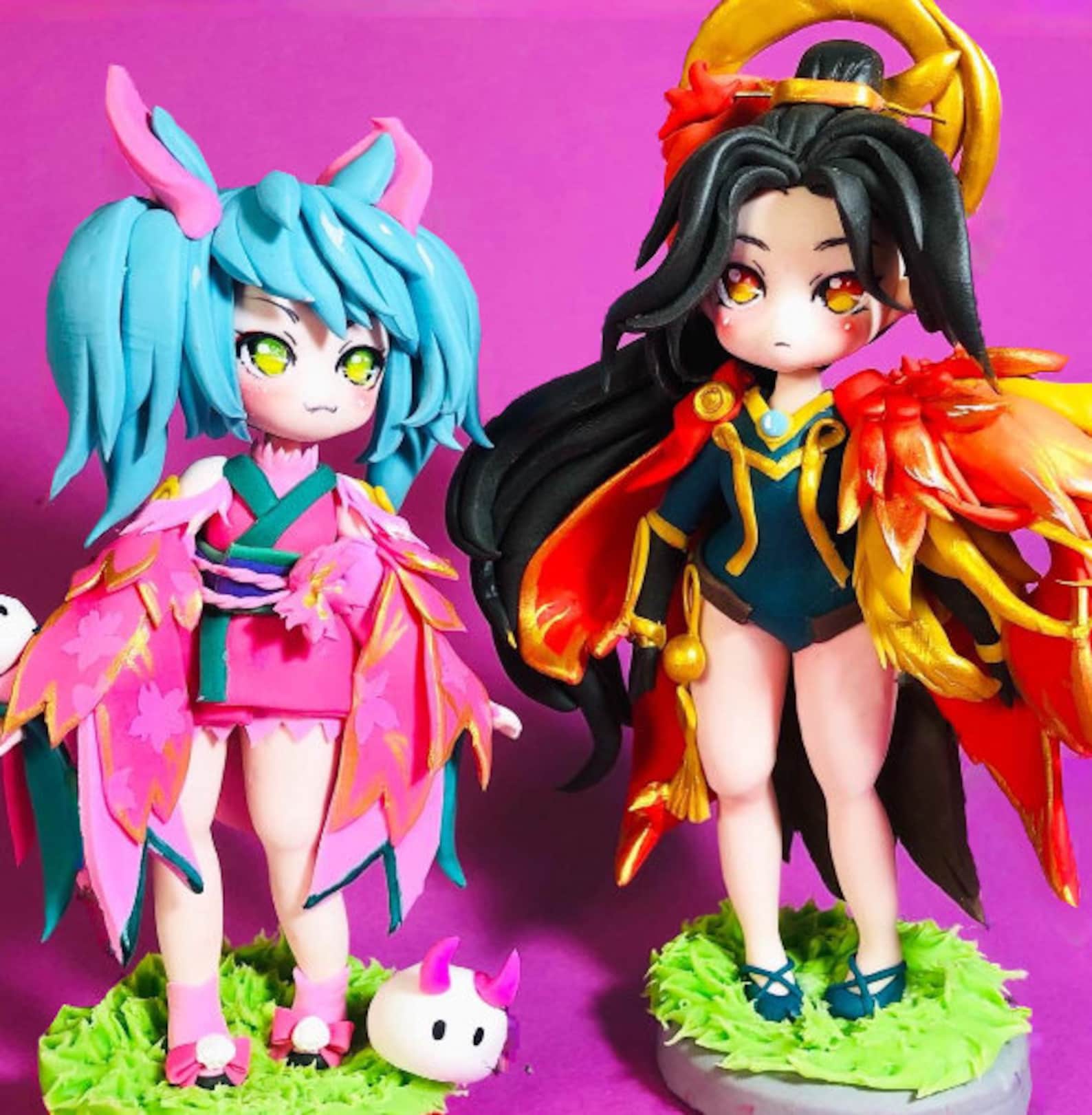 Custom Clay Figure, Custom Anime Figurines, Character Handmade Figures ...