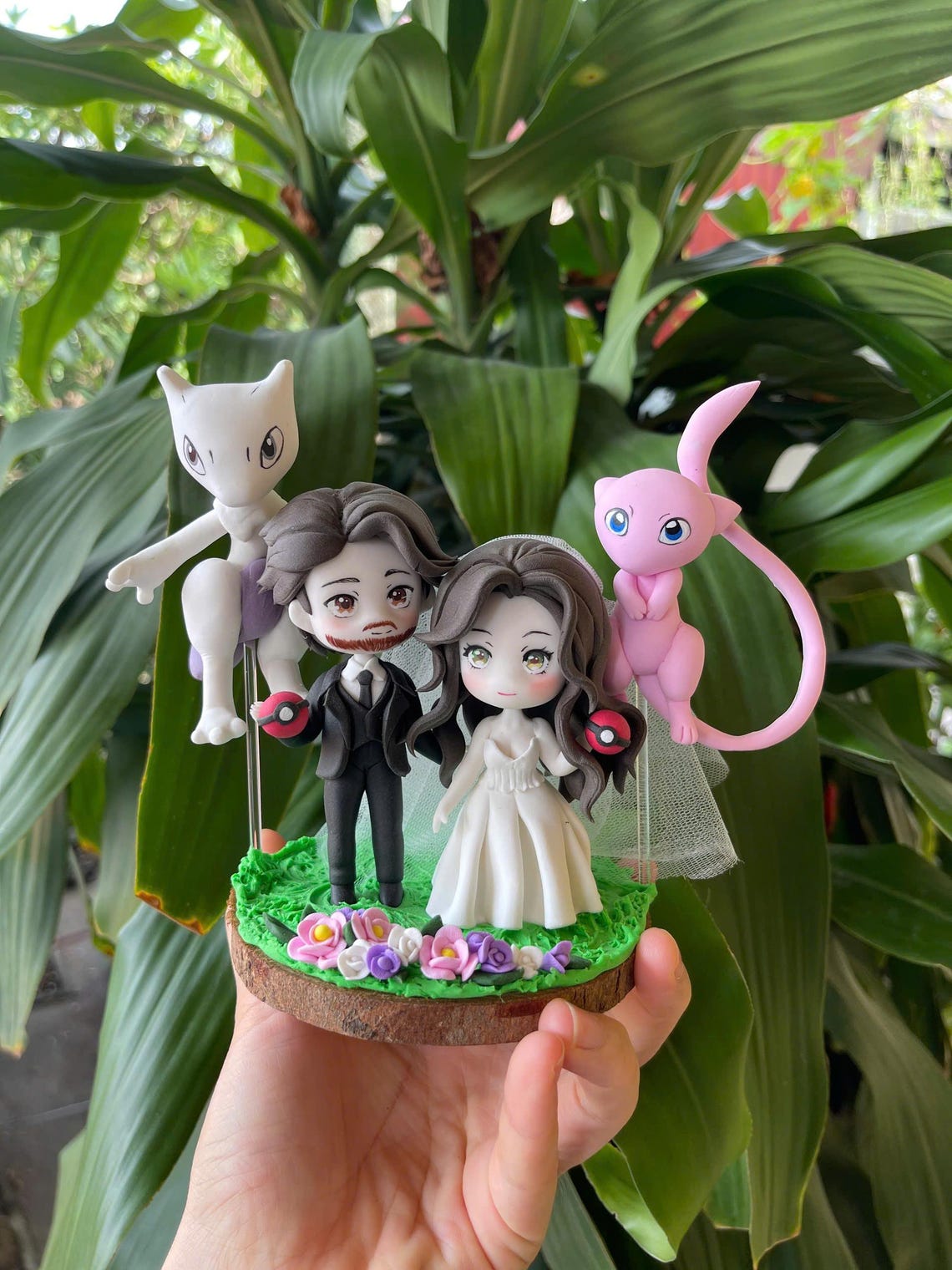 Couple Wedding Cake Topper Gift, Personalized Handmade Chibi Figures ...