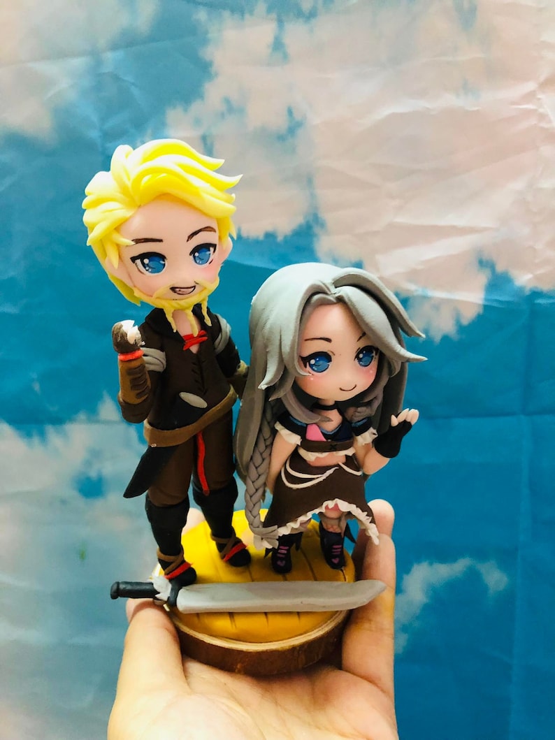 Custom Wedding Cake Topper Personalized Handmade Chibi - Etsy