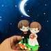 Couple Wedding Cake Topper Gift, Personalized Handmade Chibi Figures ...
