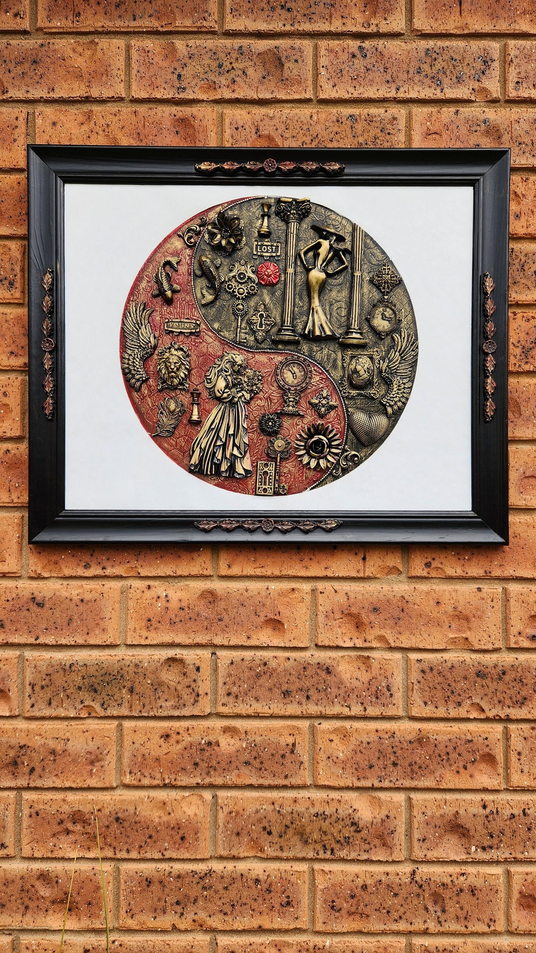 Yin and Yang Mixed Media Art Visual Art Yin and Yang Assemblage Yin and ...