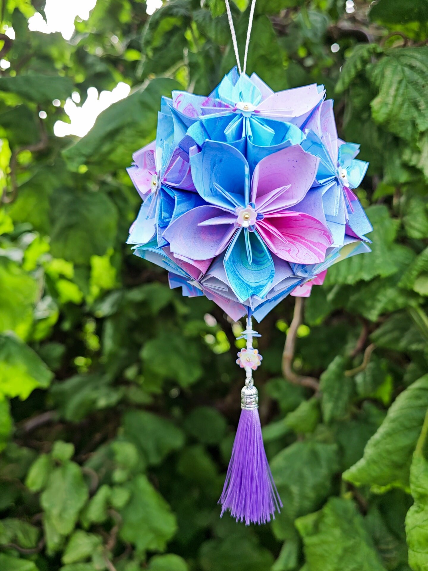 Marbled Paper Kusudama Origami - Etsy