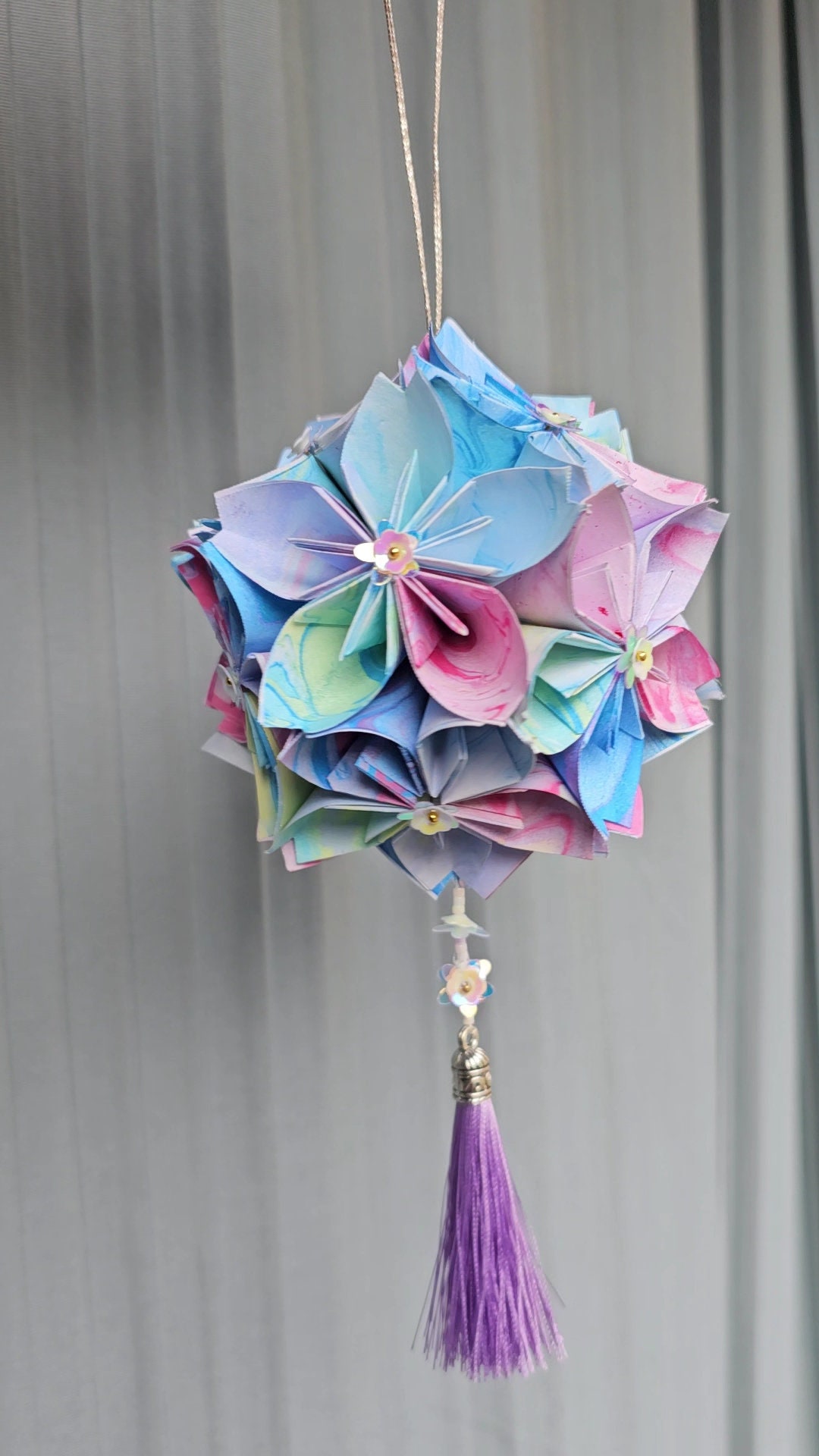 Marbled Paper Kusudama Origami - Etsy