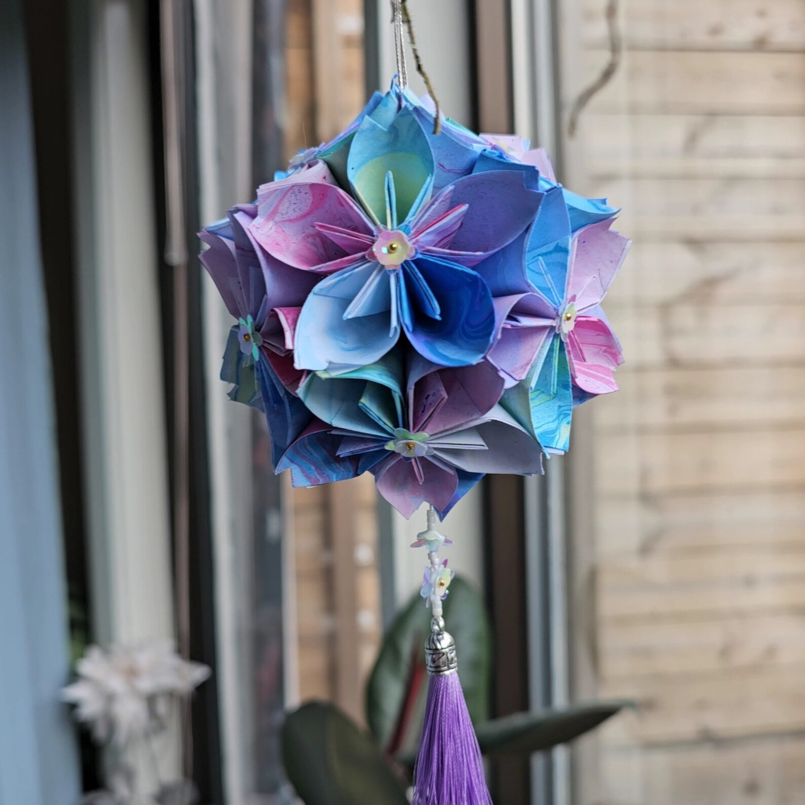 Marbled Paper Kusudama Origami - Etsy
