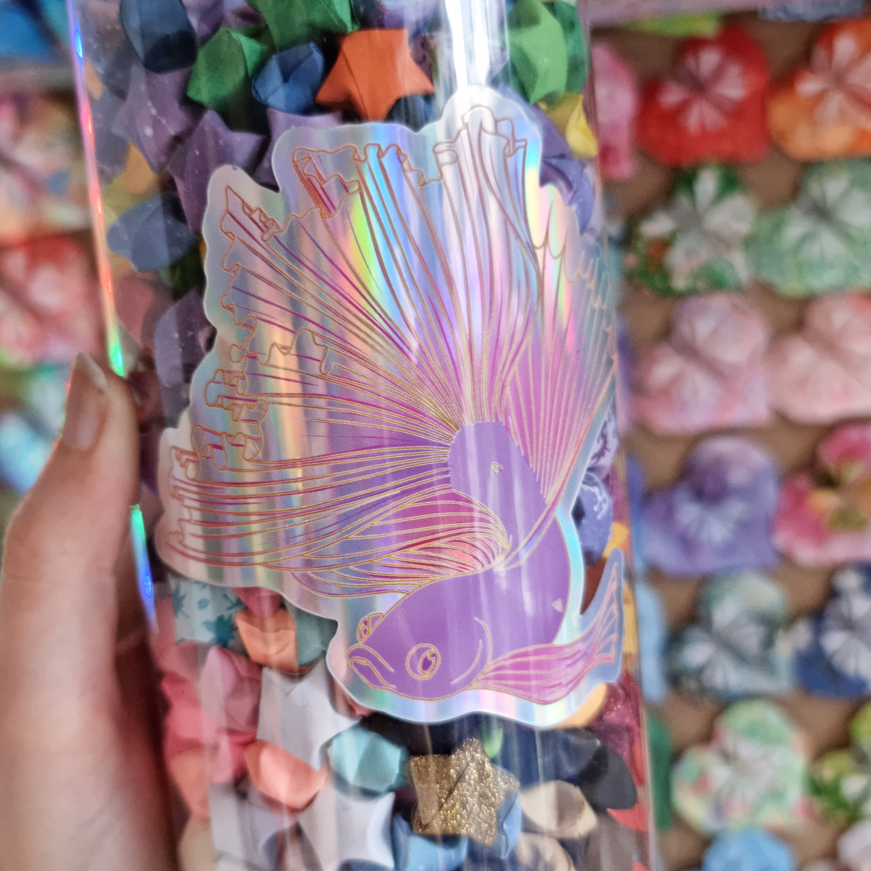 Large Holographic Fish Sticker - Etsy