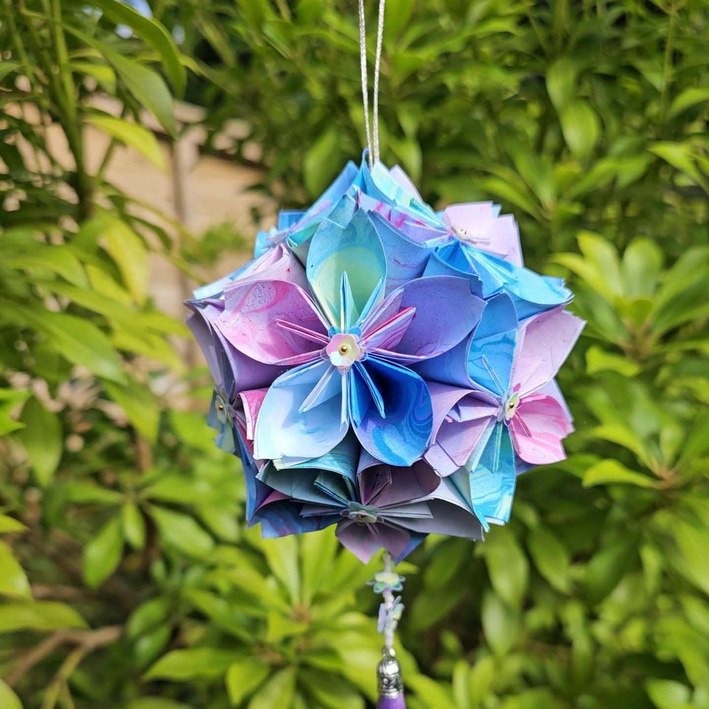 Marbled Paper Kusudama Origami - Etsy
