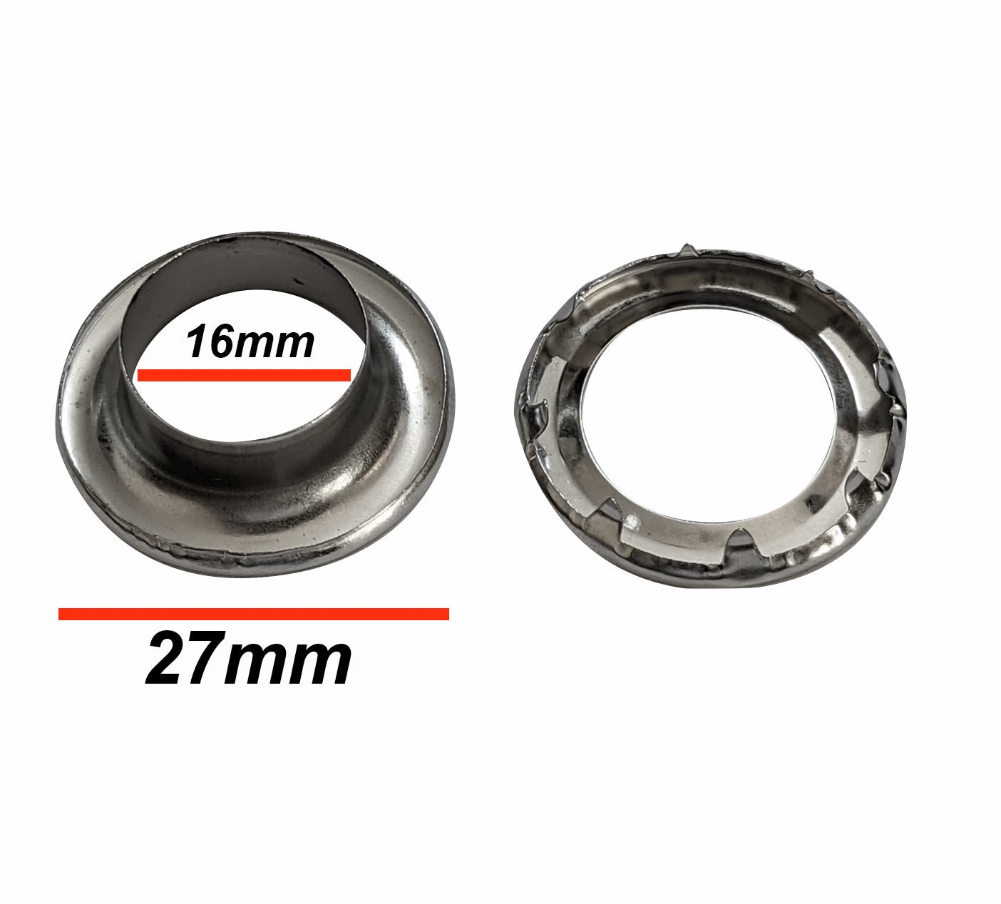 8mm 16mm Grommets Eyelets Stainless Steel Rolled Rim Heavy Duty With ...