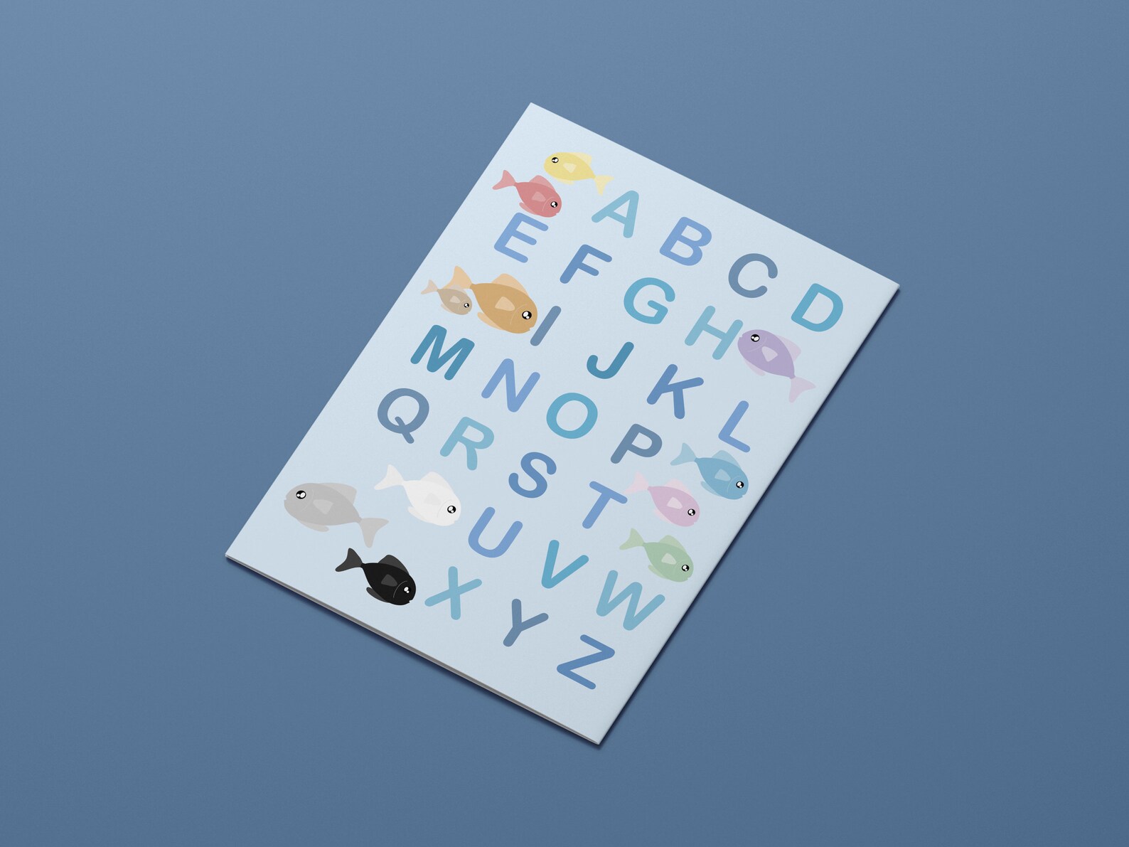 Fish Alphabet Poster Kids Alphabet Print Fish Decor - Etsy
