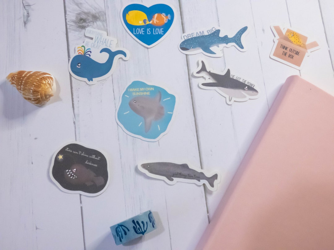 Sea Animals Stickers Planner Sticker Set Ocean Sticker Set Cute ...